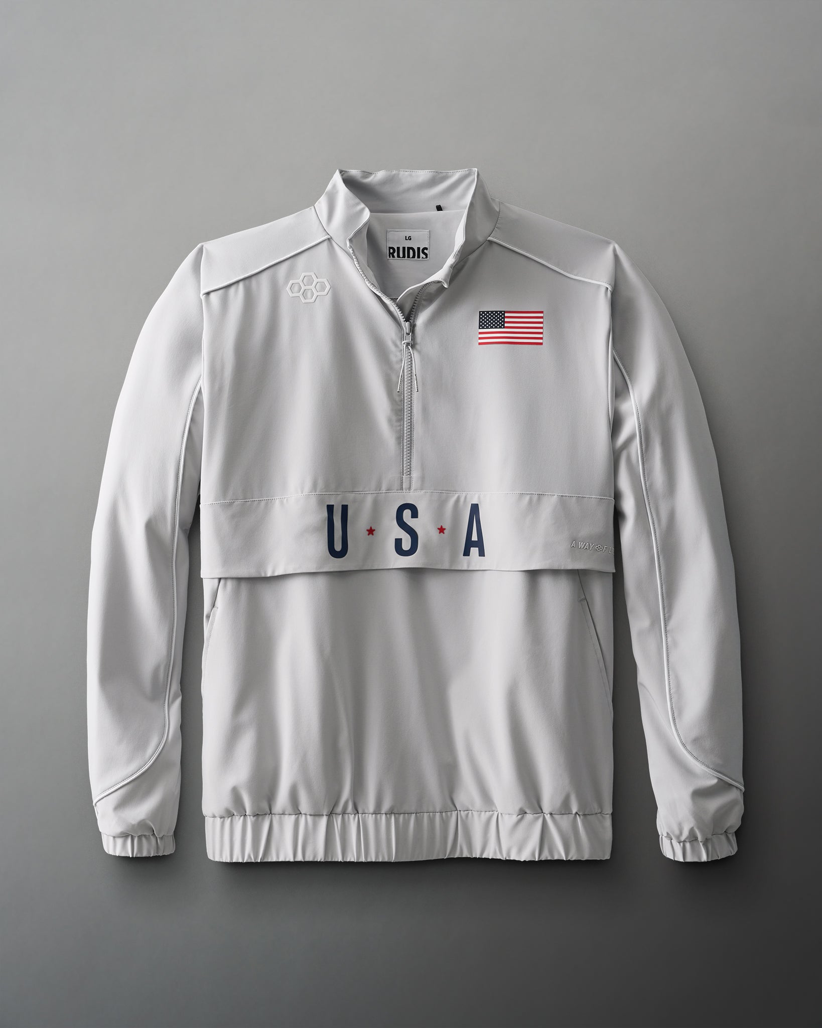 USA Flag 1/4 Zip Windbreaker | RUDIS