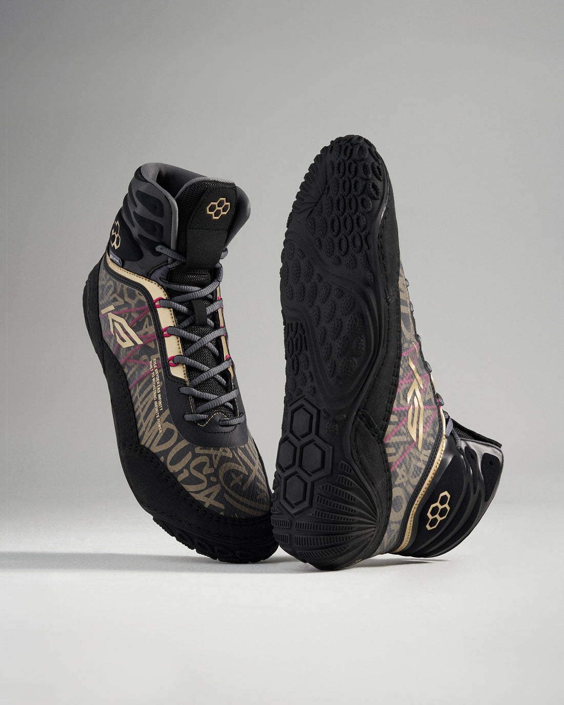 RUDIS KS Infinity Edge Adult Wrestling Shoes - Black - Dominate the Mat ...