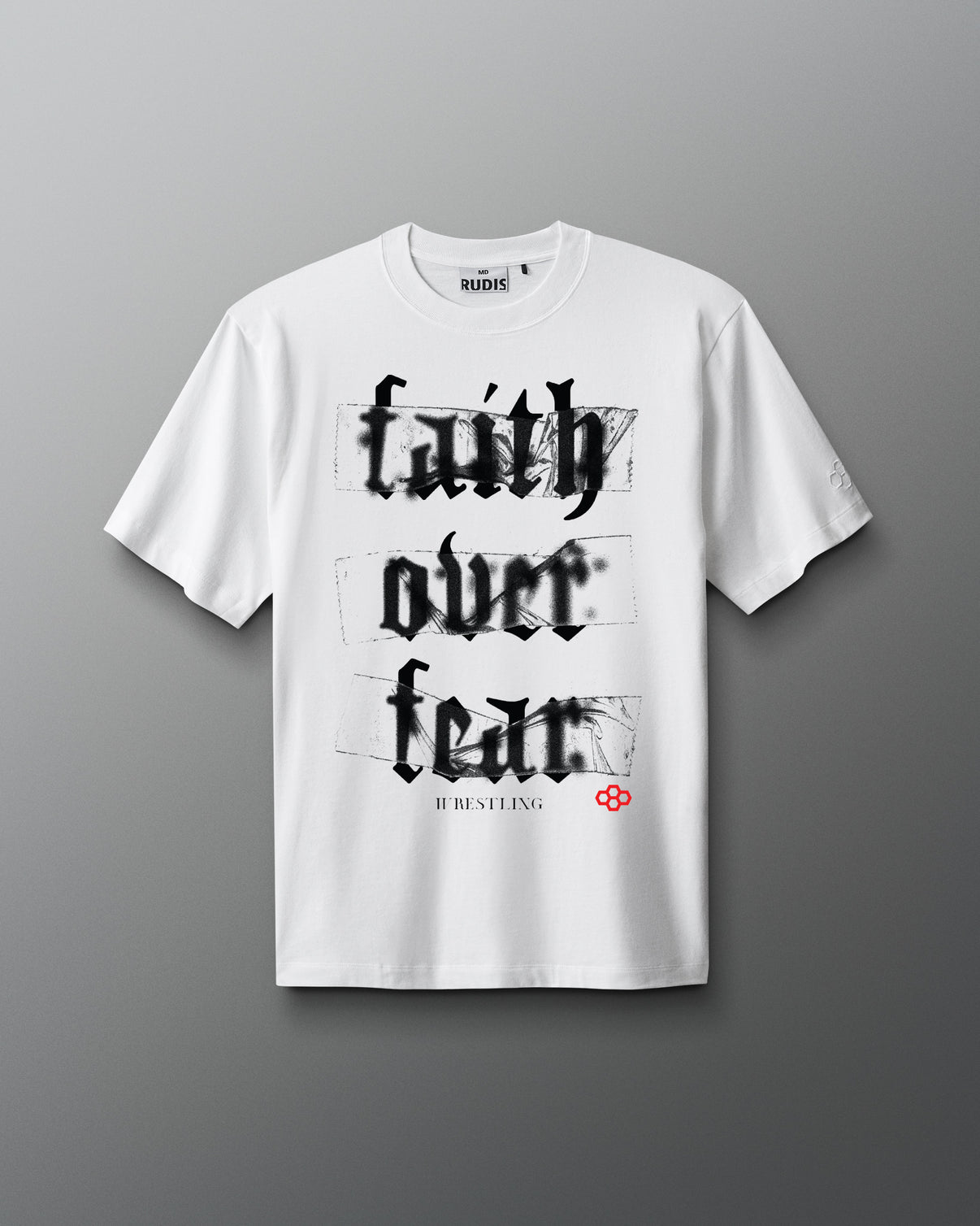 Faith Over Fear Wrestling White T-Shirt White | Faith Over Fear Apparel ...
