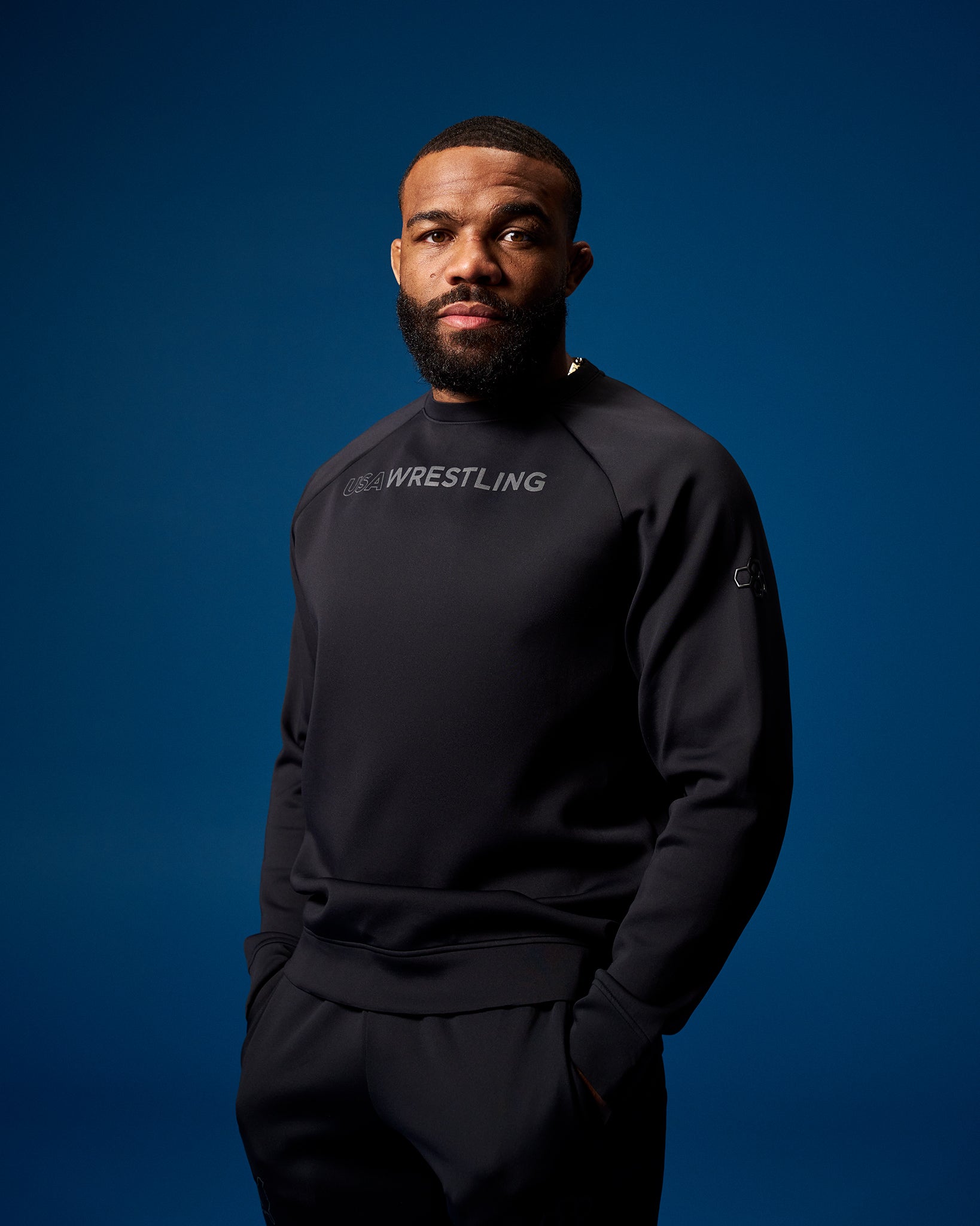 USA Wrestling Wordmark COOL-FEEL Crewneck - Officially Licensed USA ...