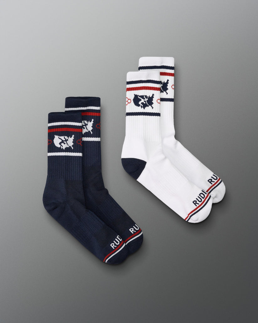 USA Wrestling Cushion Crew Socks (2 Pair) - Officially Licensed USA ...