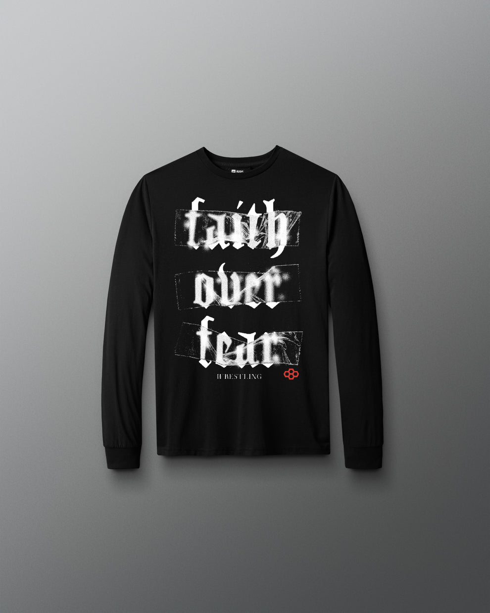 Faith Over Fear Black Long Sleeve Wrestling Shirt | Faith Over Fear ...