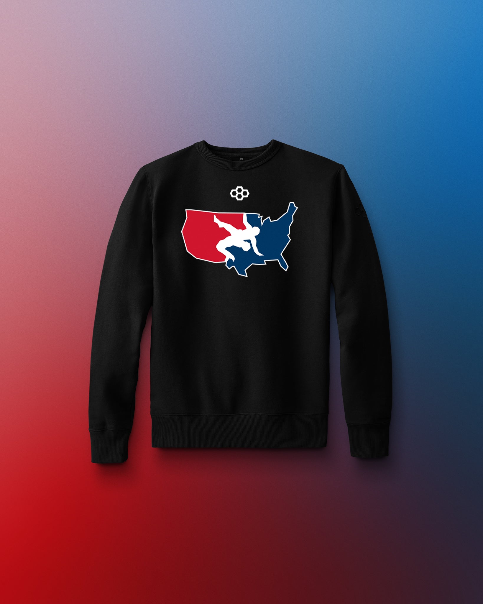 USA Wrestling Logo Comfort Fleece Youth Crewneck | RUDIS